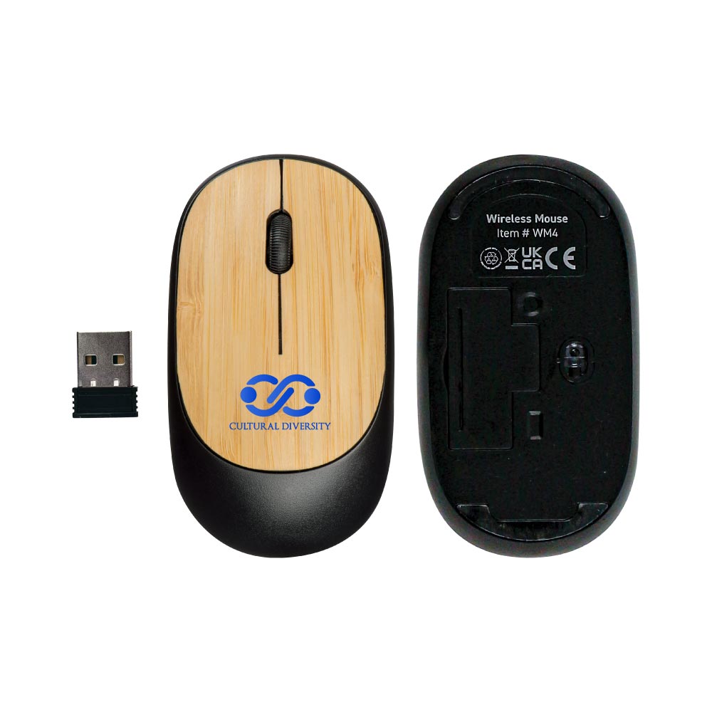 Bamboo Wireless Mouse in Black Color | Magic Trading Company -MTC