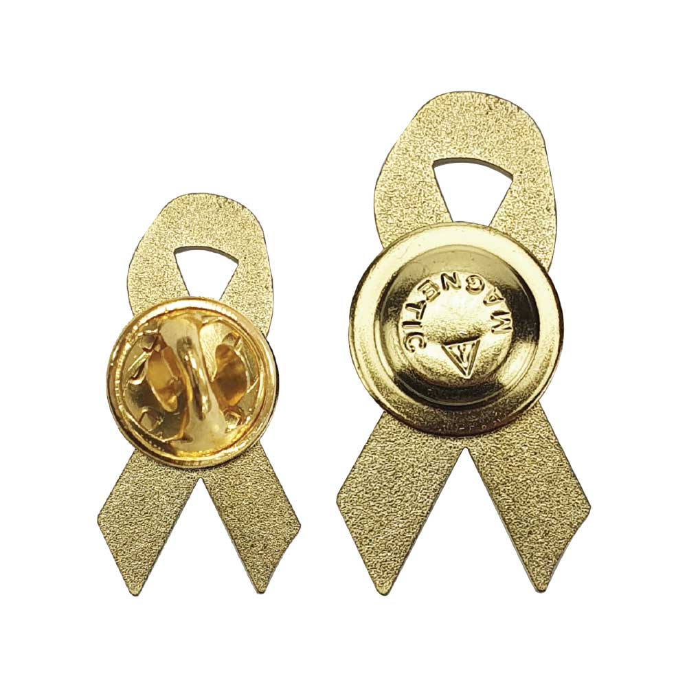 Breast Cancer Awareness Badges with Pin / Gold Magnet | Magic Trading ...