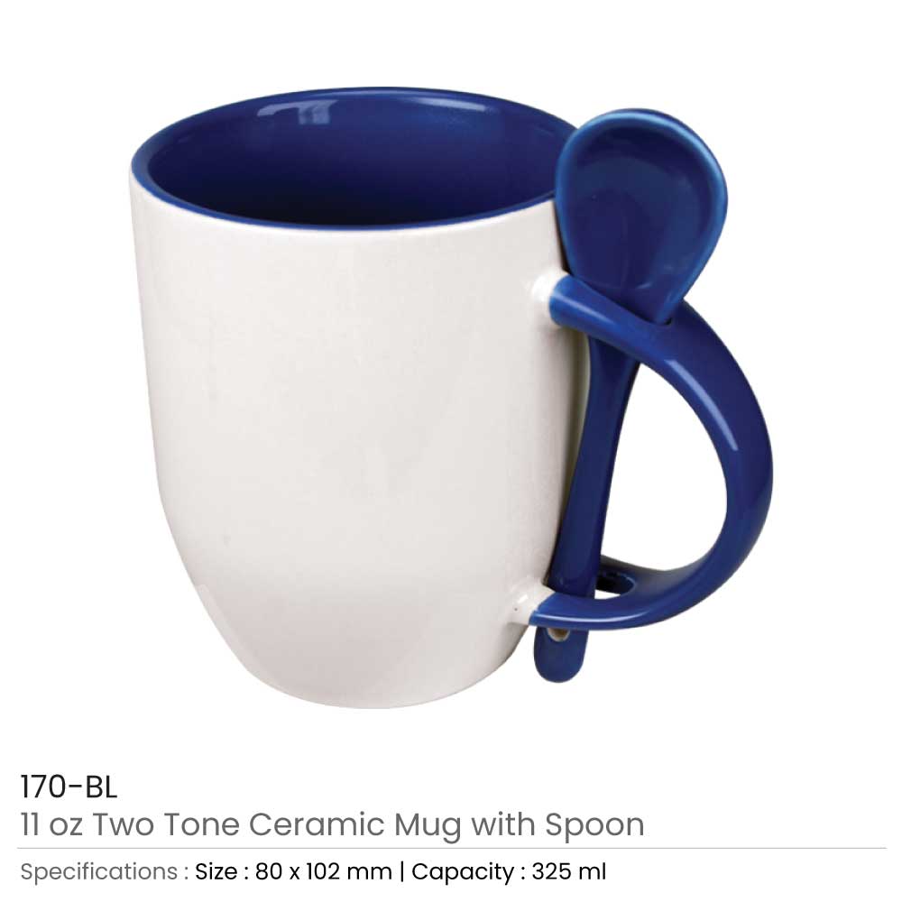 Custom Ceramic Mug with Spoon | Magic Trading Company -MTC