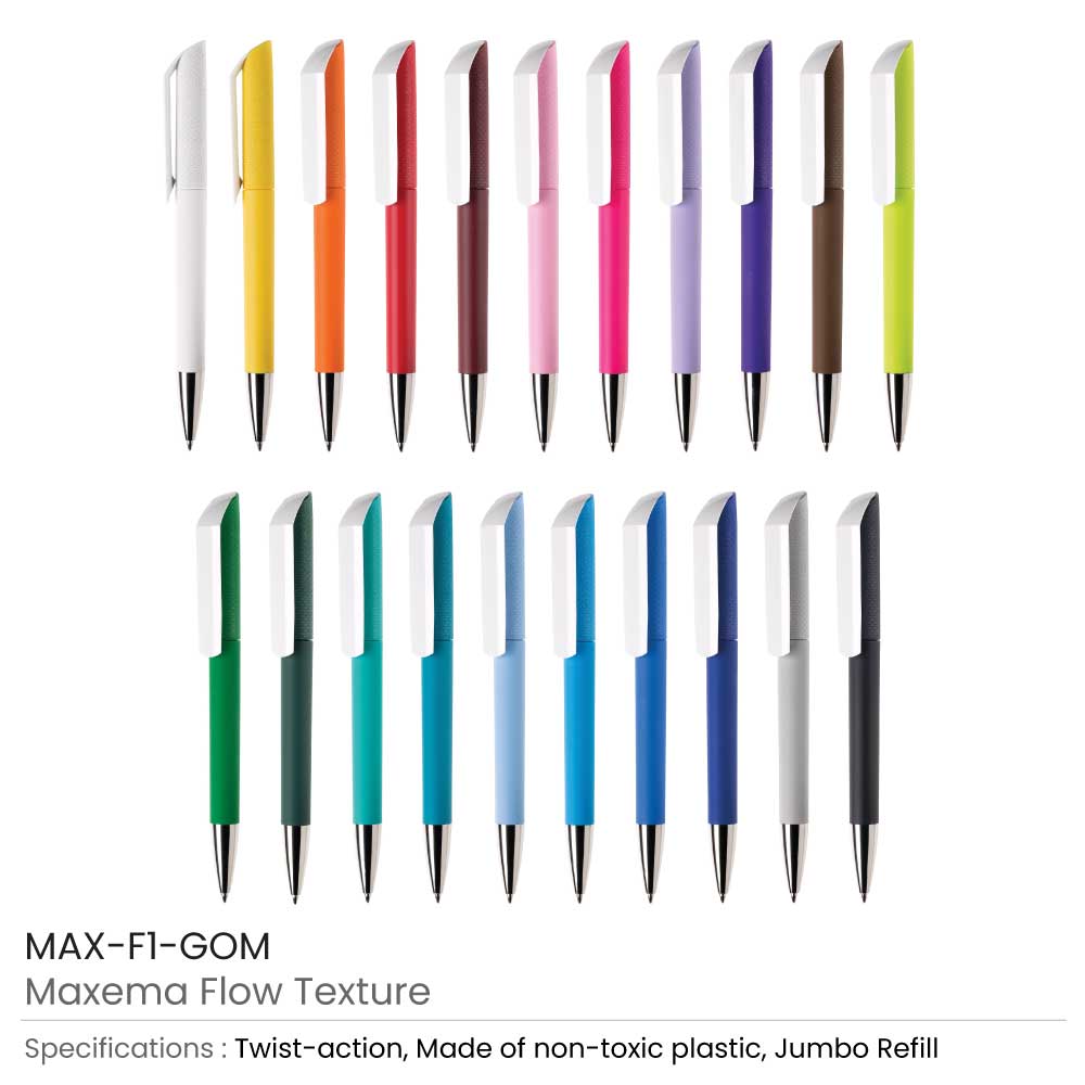 Maxema Flow Texture Personalized Plastic Pens | Magic Trading Company -MTC