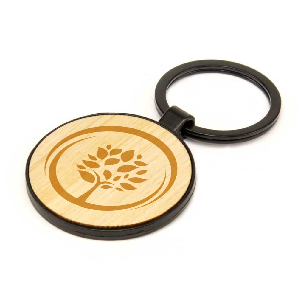 Metal Keychain with Bamboo | Magic Trading Company -MTC