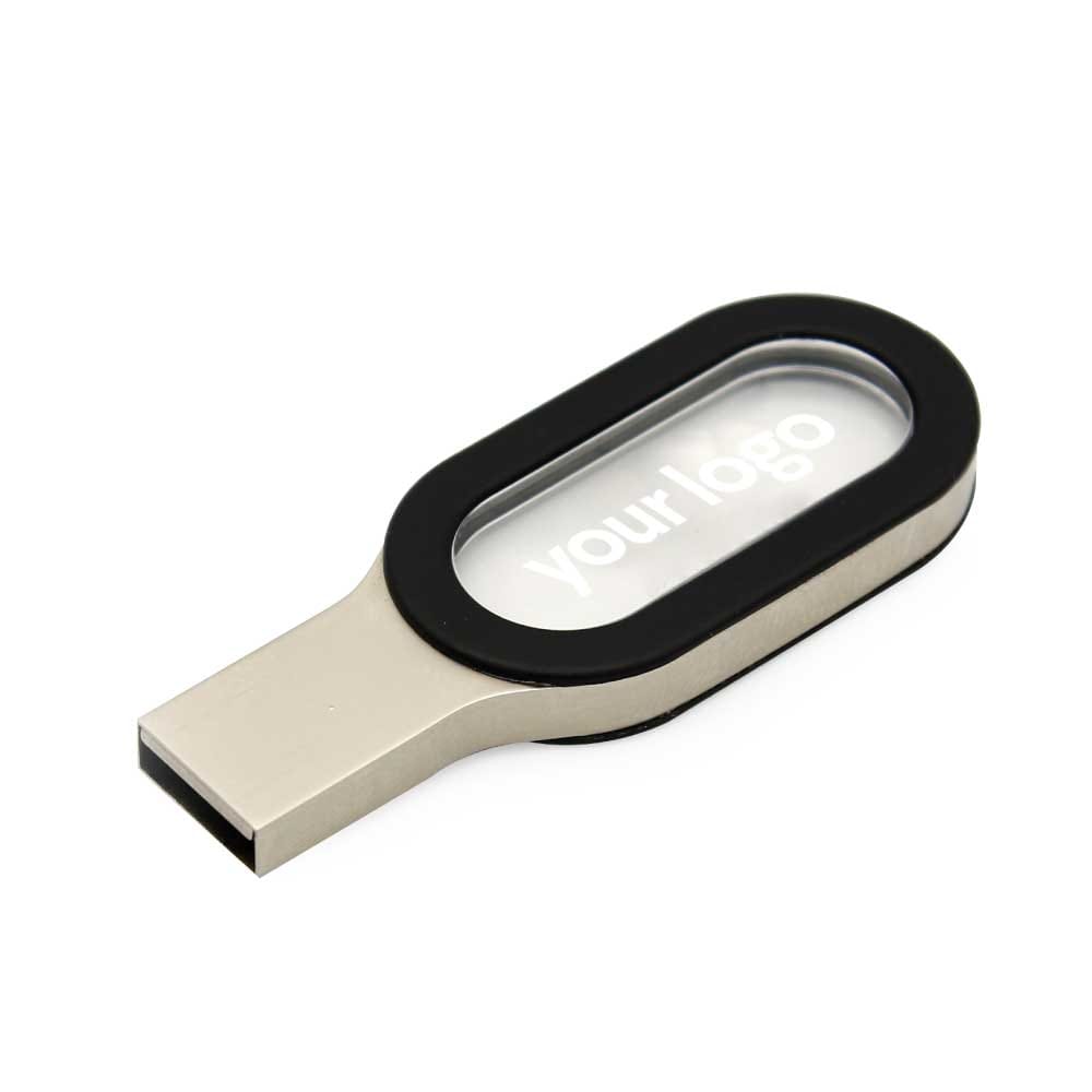 Metal with Crystal USB | Promotional Crystal Glass USB