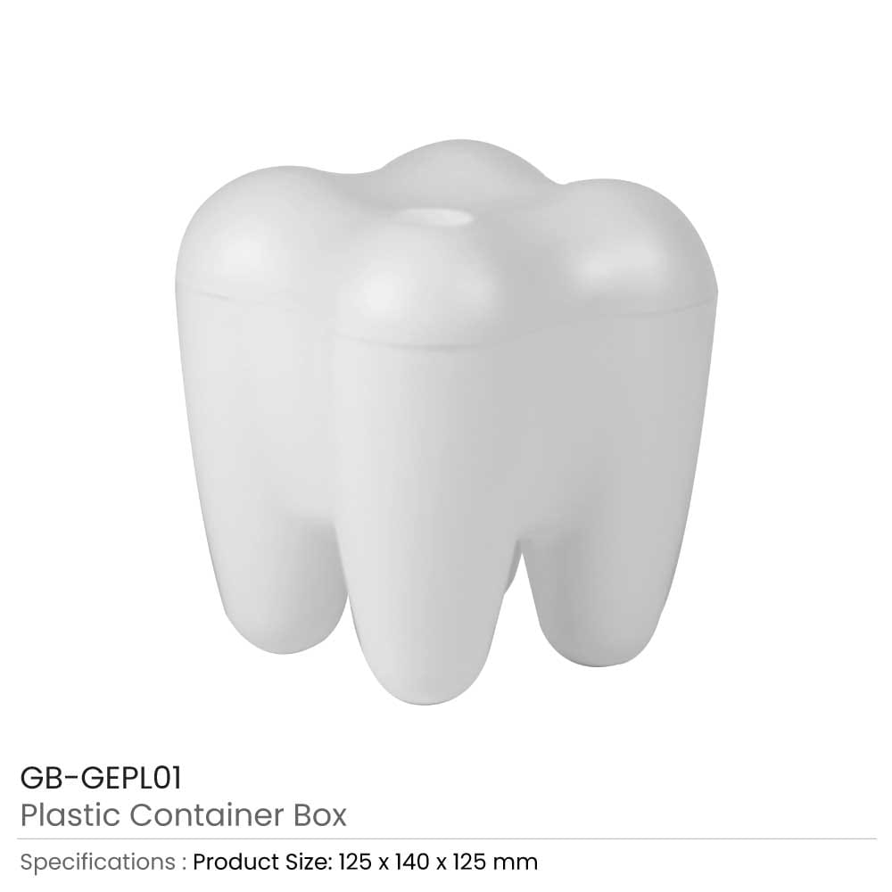 Tooth Shaped Plastic Container Box For Storage | Magic Trading Company -MTC