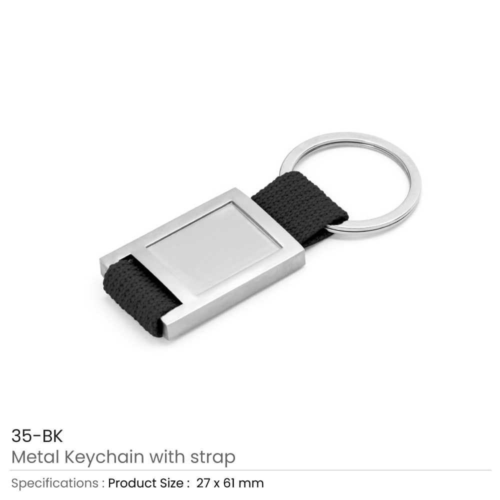 Promotional Metal Keychains with Strap | Magic Trading Company -MTC