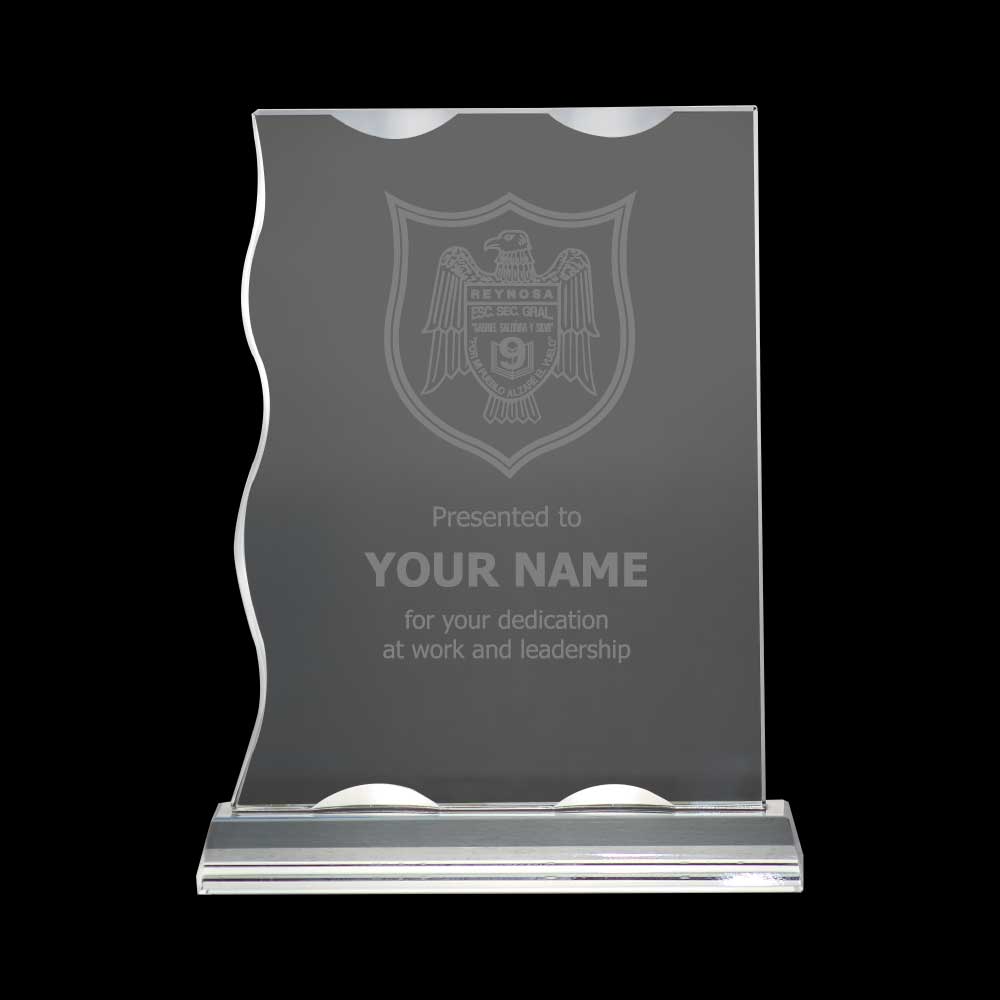 Rectangle Crystal Awards with Glass base & Box | Magic Trading Company -MTC