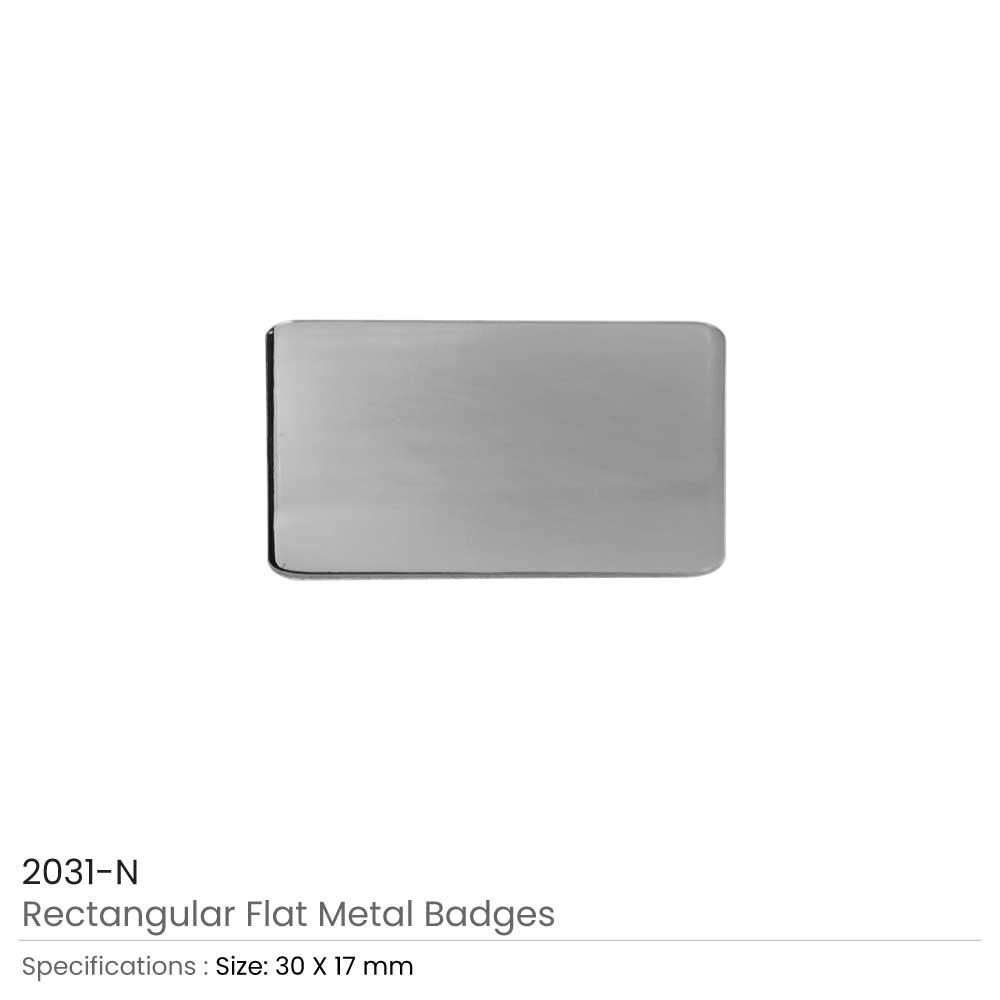 Rectangular Flat Printed Metal Badges | Magic Trading Company -MTC
