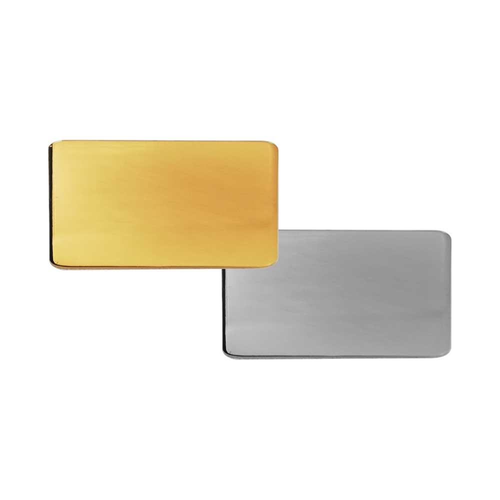 Rectangular Flat Printed Metal Badges | Magic Trading Company -MTC