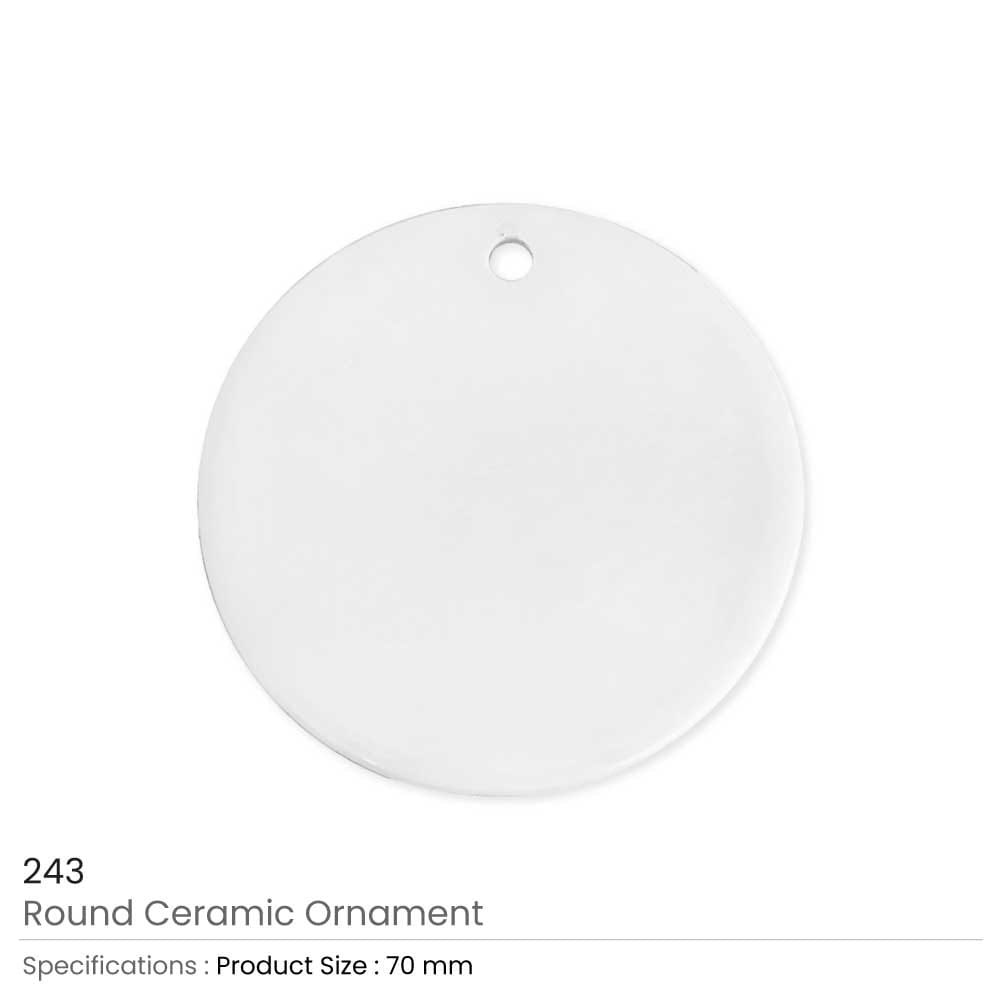 Branded Round Ceramic Ornaments | Magic Trading Company -MTC