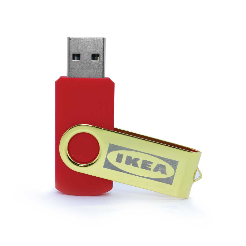 Gold Swivel USB | Promotional Swivel USB | Magic Trading Company -MTC