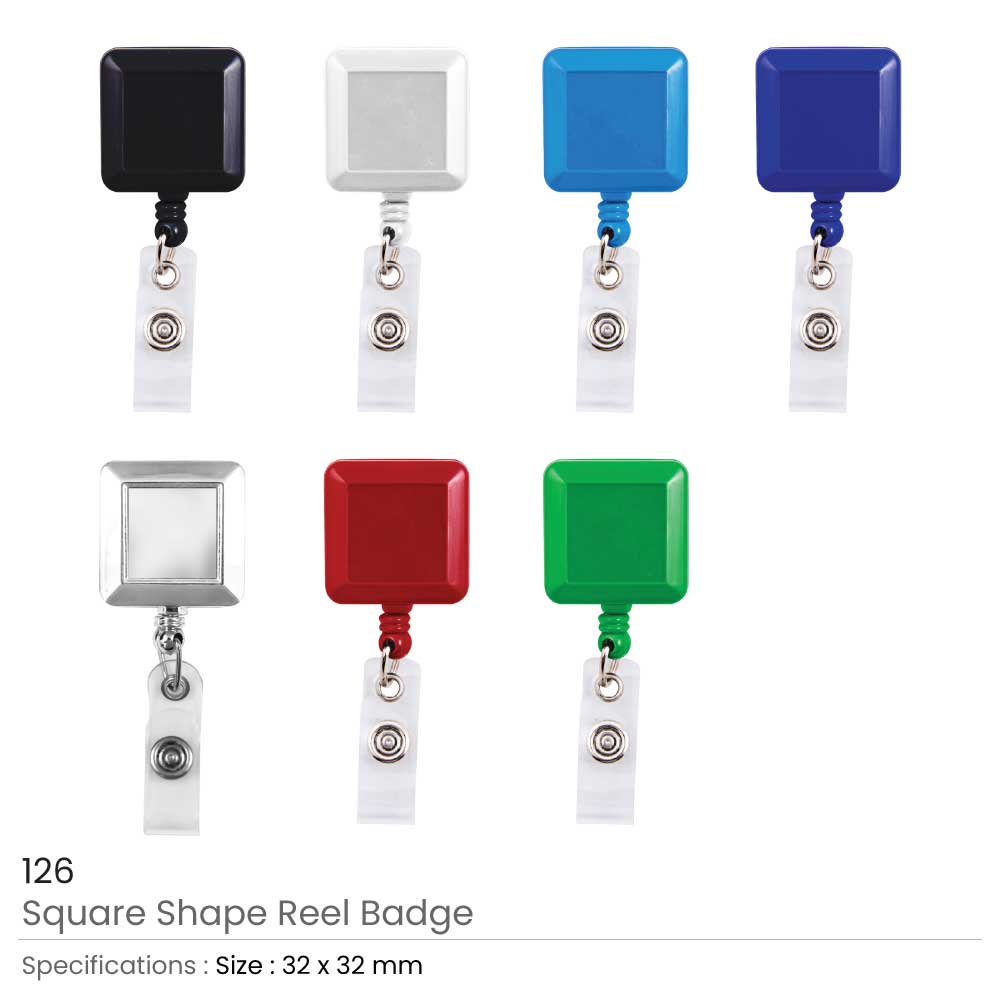 Square Branded Badge Reels | Magic Trading Company -MTC