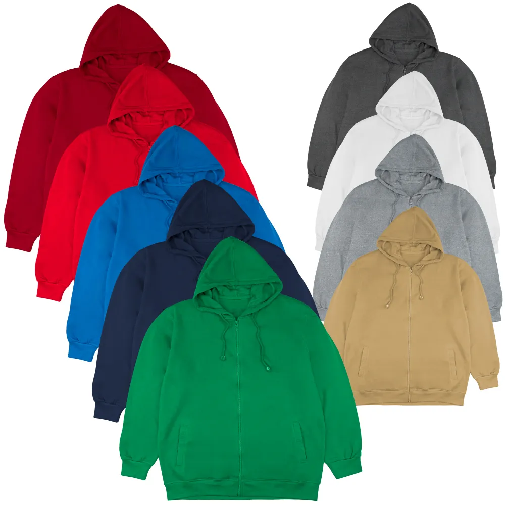 Fleece Hoodies with Zipper in (S to 3XL) Sizes | Magic Trading Company -MTC